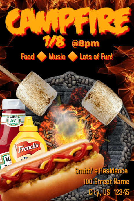 Campfire Party Template | PosterMyWall