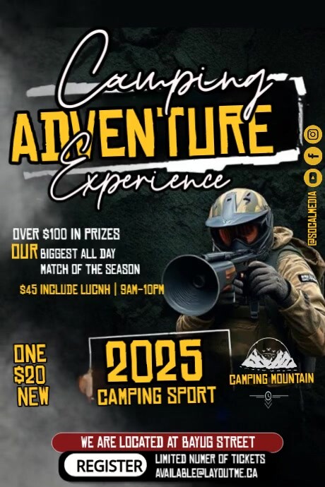 Camping Adventure Experience Poster Template | PosterMyWall