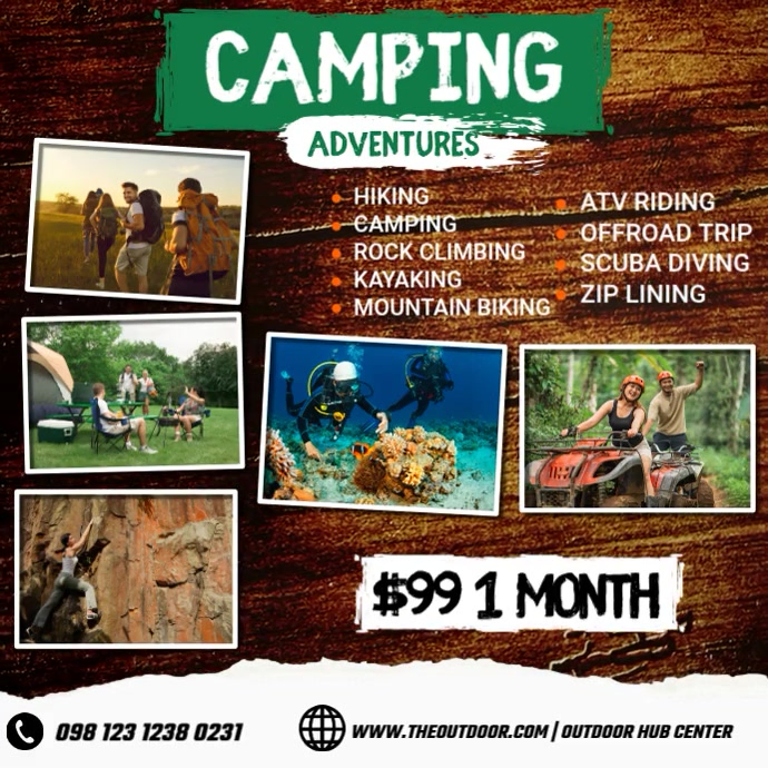 Camping Adventure Flyer Templat | PosterMyWall