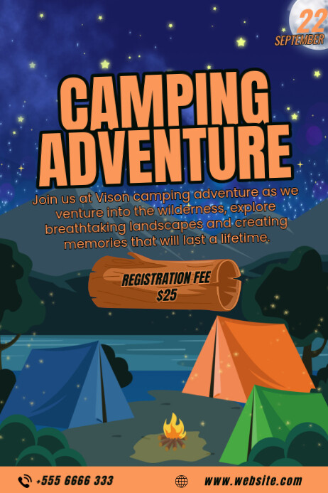 Plantilla de Camping Adventure Poster | PosterMyWall
