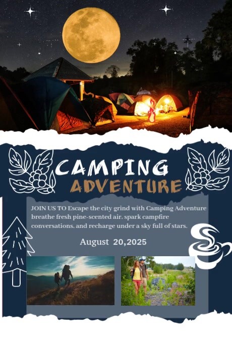 Camping Adventure Template | PosterMyWall