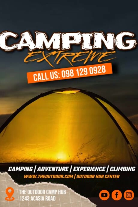 Camping Extreme Poster Template | PosterMyWall
