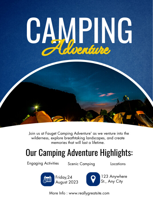 CAMPING FLYERS Template | PosterMyWall