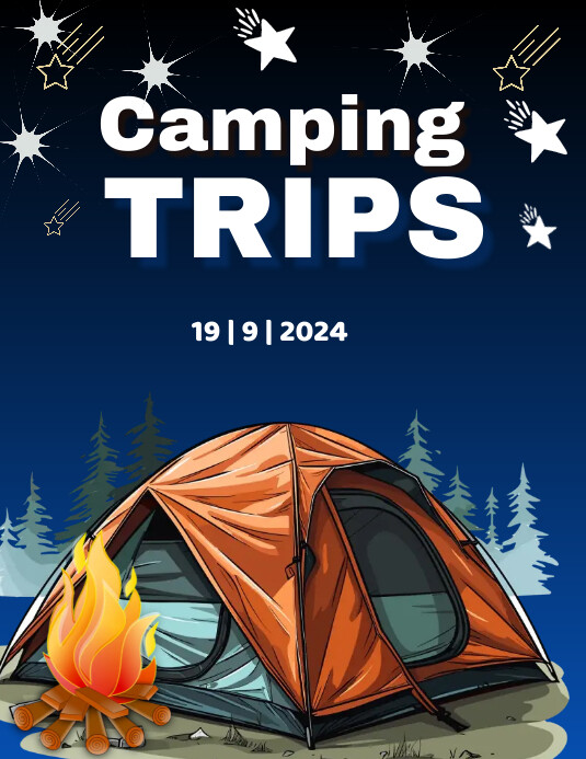 Plantilla de Camping trips flyer template | PosterMyWall