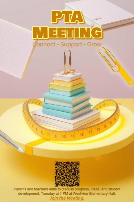 Campus Circles – PTA Meeting Poster Template | PosterMyWall