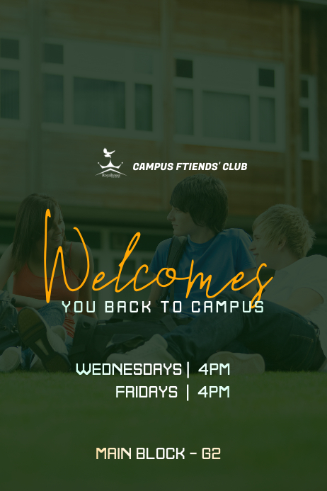 Modèle Dépliant de Bienvenue Du Campus Club | PosterMyWall