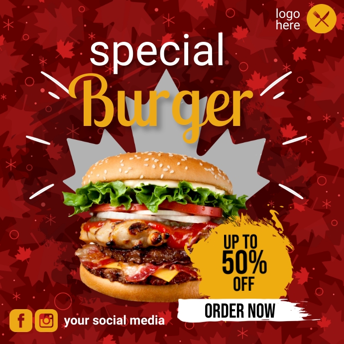 Copy of Canada Burger Special | PosterMyWall