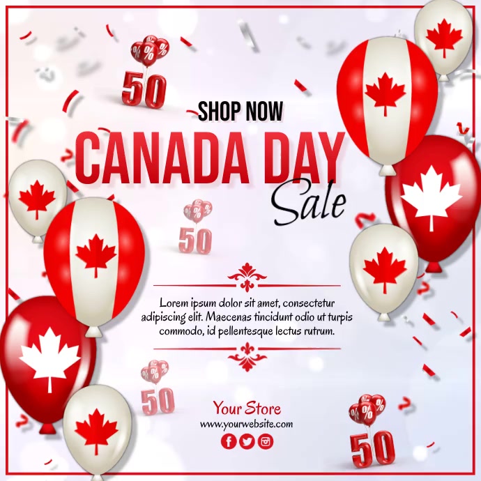 Canada Day, Sale Template | PosterMyWall