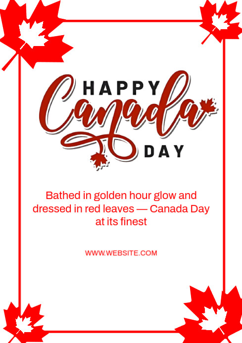 Canada Day A4 Template | PosterMyWall