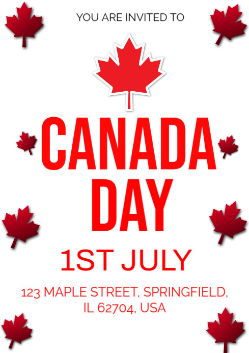 Canada Day A4 Template | PosterMyWall