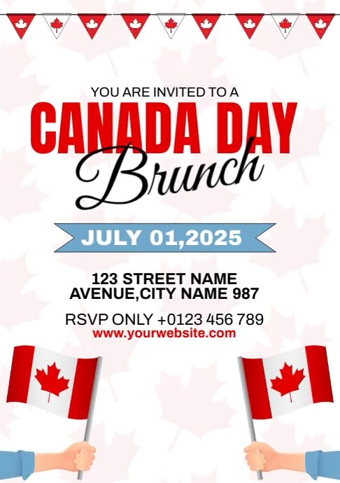 Plantilla de Canada Day Brunch Ads | PosterMyWall