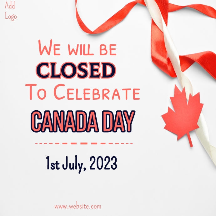 canada day business closing ad Template | PosterMyWall