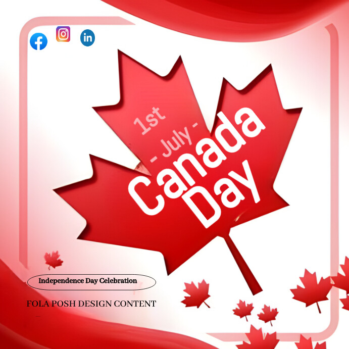 Canada day celebration Template | PosterMyWall