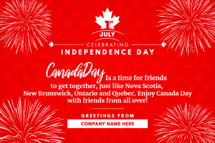 Plantilla de Publicación de Saludo Del Día de Canadá | PosterMyWall