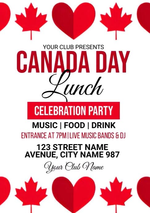 Plantilla de Canada Day Lunch Ads | PosterMyWall