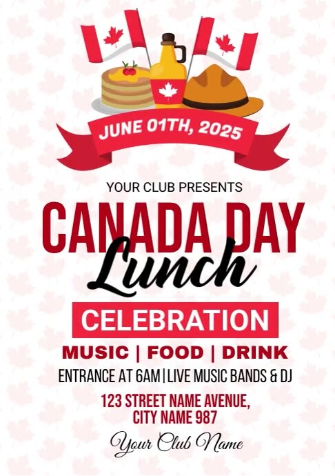 Canada Day Lunch Celebration Template | PosterMyWall