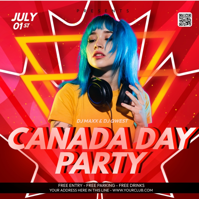 Canada Day Party Flyer Template | PosterMyWall