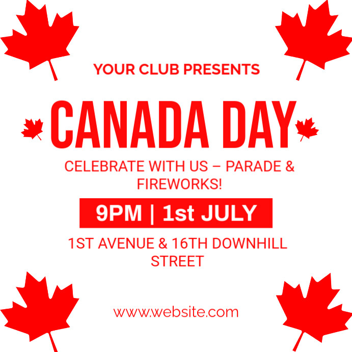 Copy of Canada Day Post Instagram Post | PosterMyWall