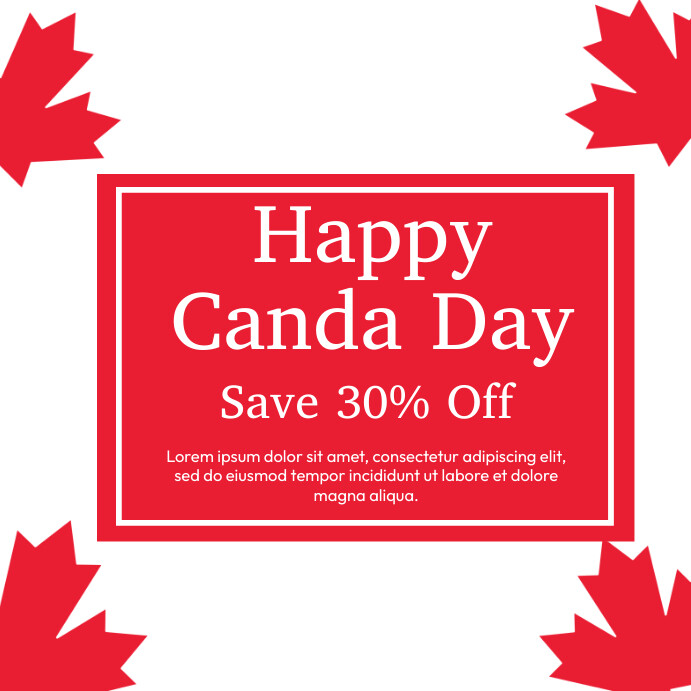 Canada Day Sale Template | PosterMyWall