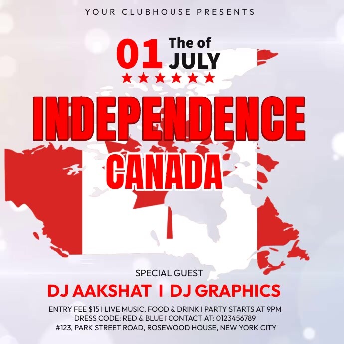 Copy of Canada Red Party | PosterMyWall