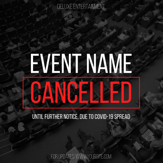 Cancelled Event Coronavirus Instagram fb Template | PosterMyWall