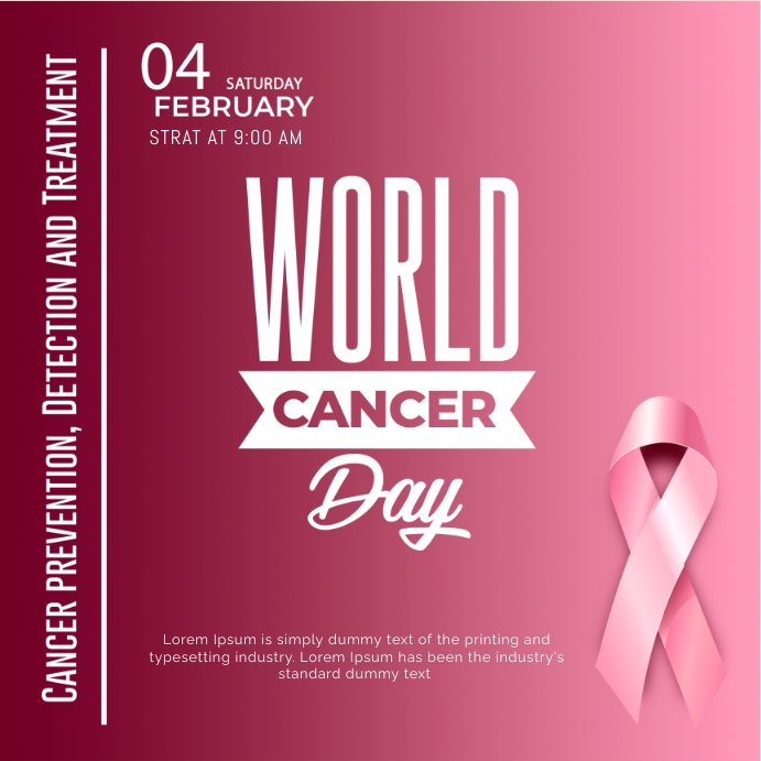 CANCER DAY Template | PosterMyWall