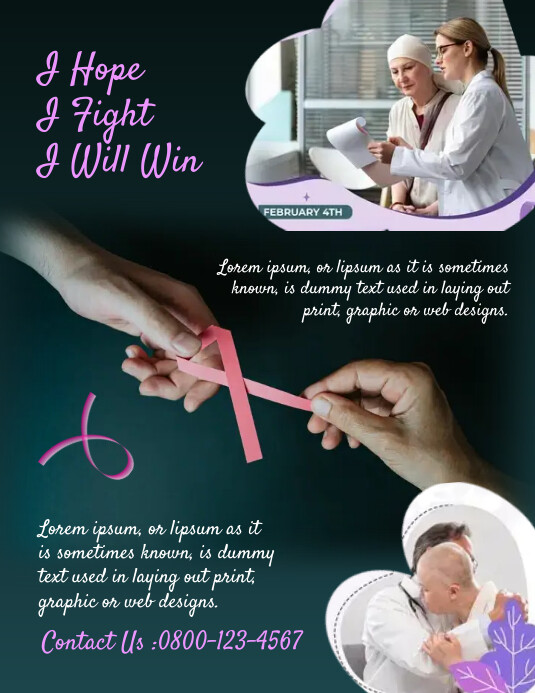 Copy of CANCER DAY FLYER DESIGN | PosterMyWall