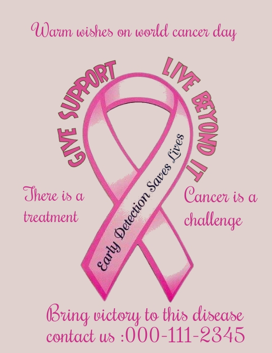 CANCER DAY FLYER DESIGN Template | PosterMyWall