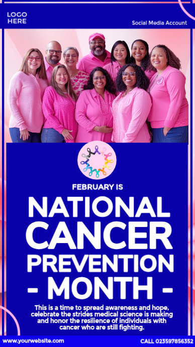 Plantilla de Cancer Prevention Month Ads | PosterMyWall