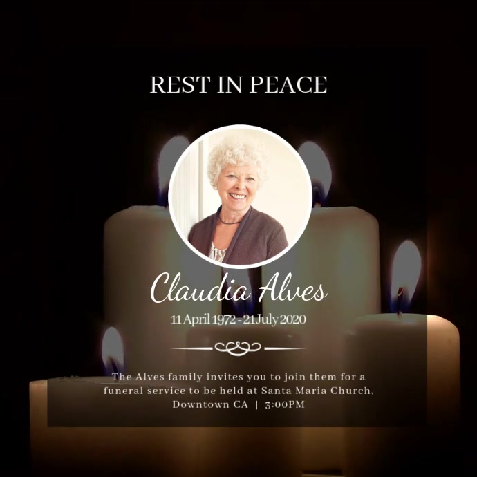 Copy of Candle Funeral Instagram post | PosterMyWall