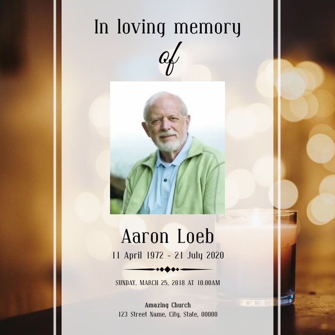 Candle Funeral Instagram Post Template | PosterMyWall