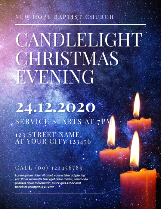 Candlelight Christmas Evening Template | PosterMyWall