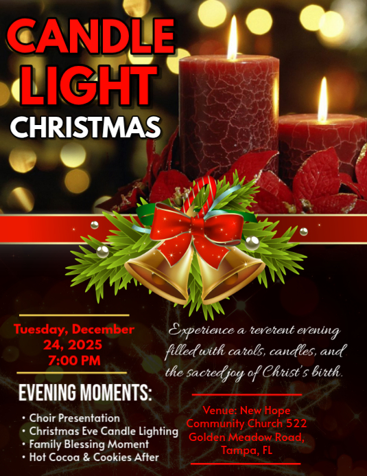 Candlelight Christmas Flyer Template | PosterMyWall
