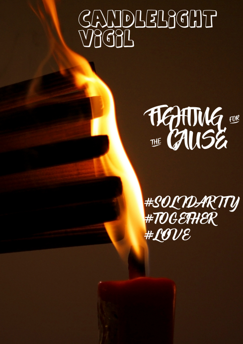 CANDLELIGHT VIGIL FLYER Template | PosterMyWall