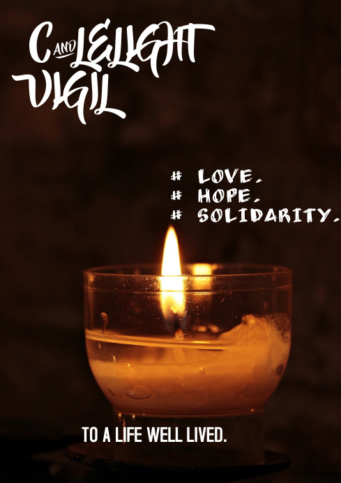 CANDLELIGHT VIGIL FLYER Template | PosterMyWall