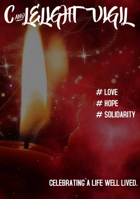 CANDLELIGHT VIGIL FLYER Template | PosterMyWall
