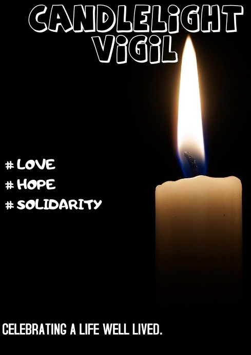 CANDLELIGHT VIGIL FLYER Template | PosterMyWall