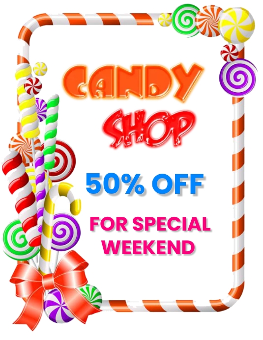 Plantilla de CANDY AD FLYER | PosterMyWall