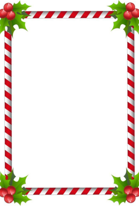 Candy cane Christmas frame Template | PosterMyWall