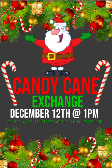 Candy cane Exchange Template | PosterMyWall