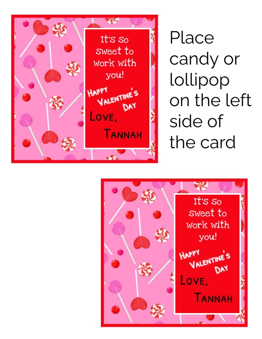 Candy Co-Worker Valentine's Day Cards Template | PosterMyWall