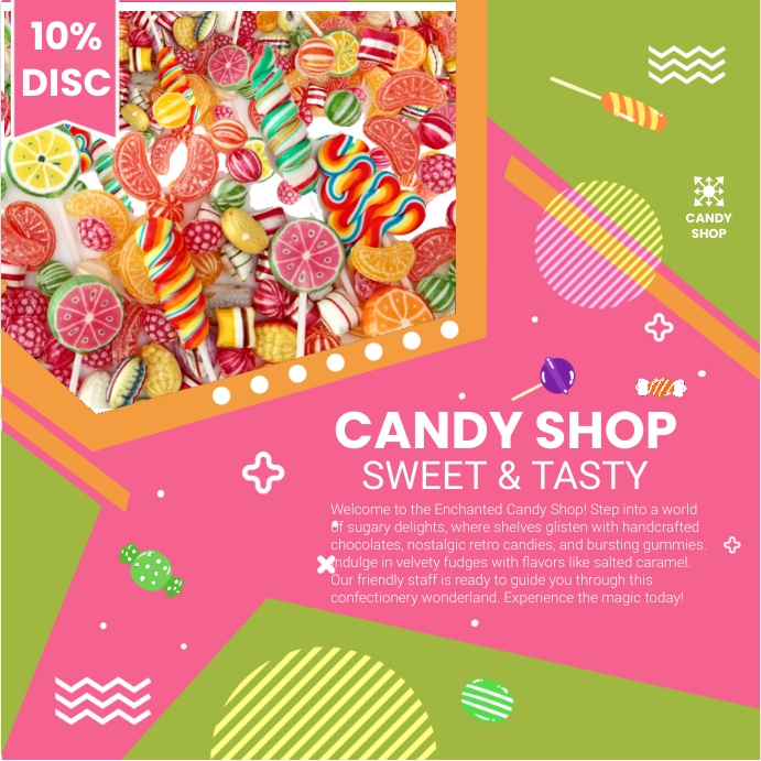 Copy of CANDY SHOP INSTAGRAM POST | PosterMyWall