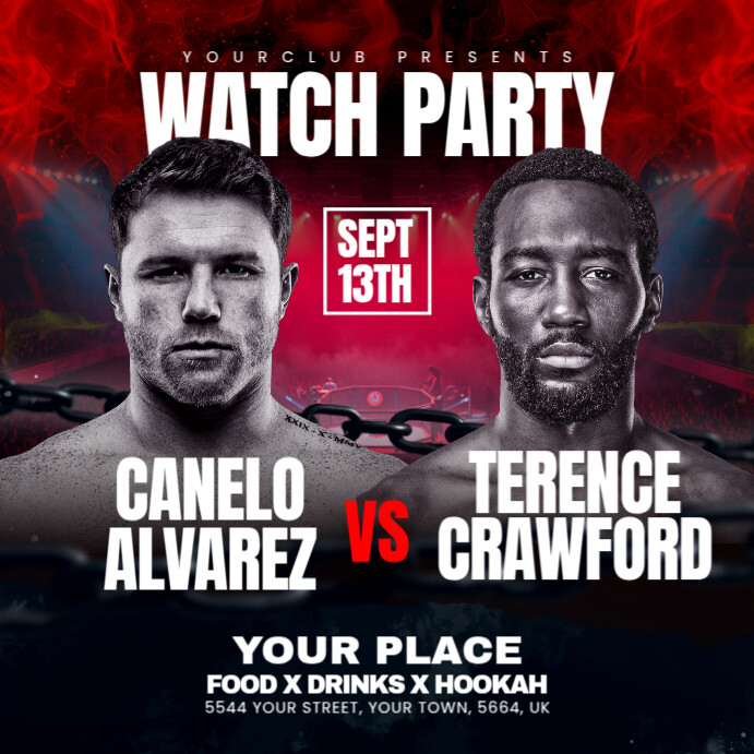 Copy of Canelo Alvarez vs Terence Crawford Flyer | PosterMyWall
