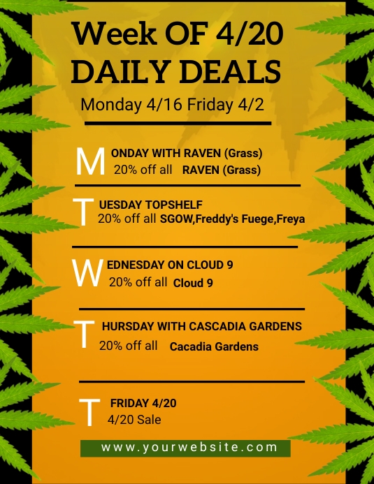 Copy of cannabis 4:20 party flyer template | PosterMyWall