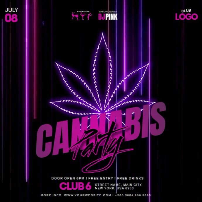 Cannabis Party Ads Template | PosterMyWall