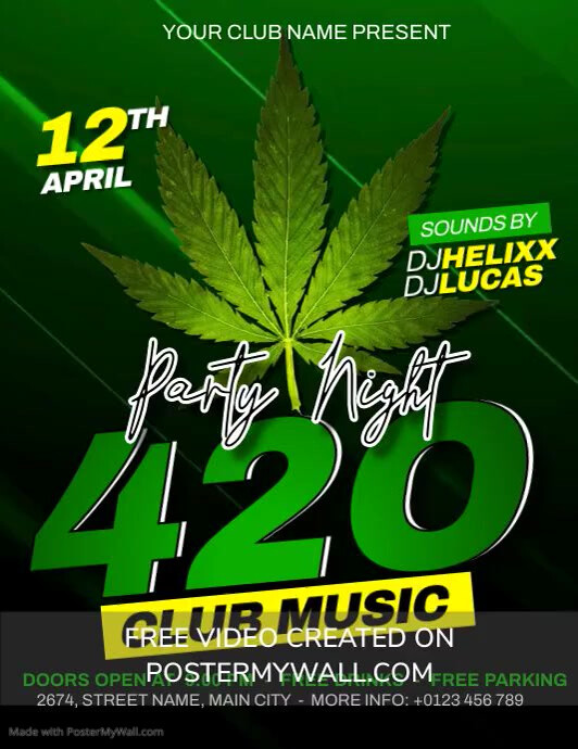 Cannabis Party Template | PosterMyWall