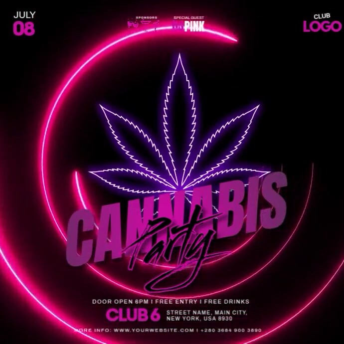 Plantilla de Cannabis Party Template | PosterMyWall