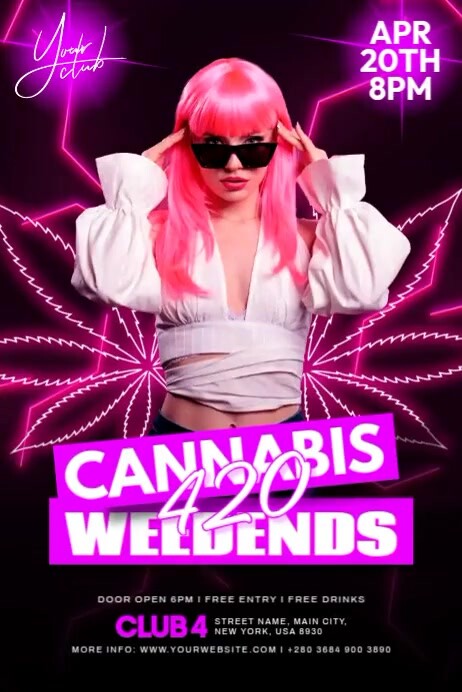 Modèle Cannabis Weedends | PosterMyWall