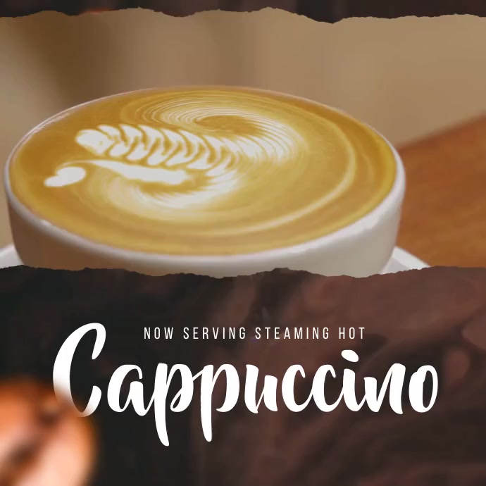 Cappuccino Coffee Ad for Social Media Template | PosterMyWall