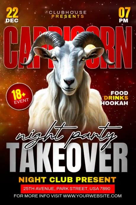 Capricorn Night Party Template | PosterMyWall